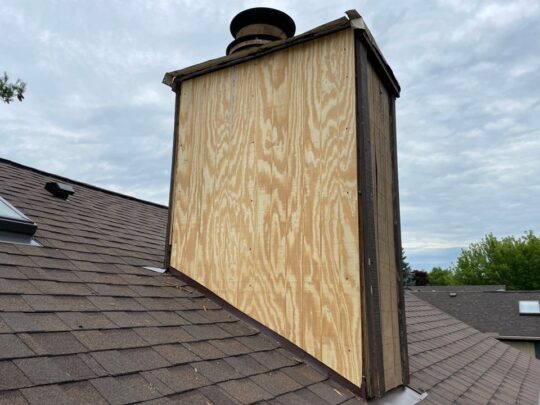 Wood Rot Repair on Chimney – Oak Lane Construction LLC